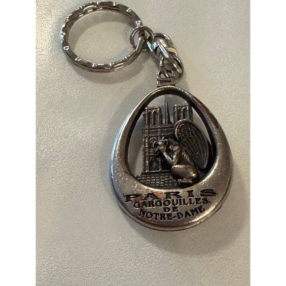 Other | Paris Gargoyles Notre Dame Cathedral Souvenir Keychain Made In ...